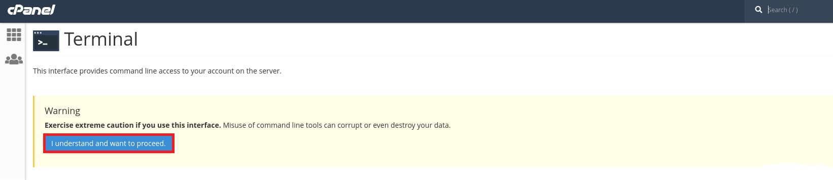تفعيل الـTerminal في لوحة cPanel من خلال لوحة WHM | قاعدة المعرفة ...
